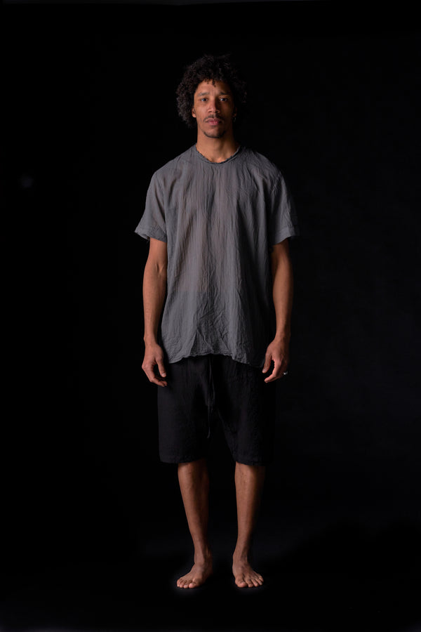 Easy Short Washed Linen Black - ISLAND LUXE