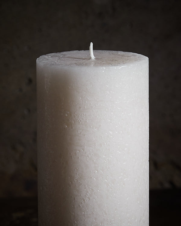 Textured Pillar Candles Sandstone Large - ISLAND LUXE