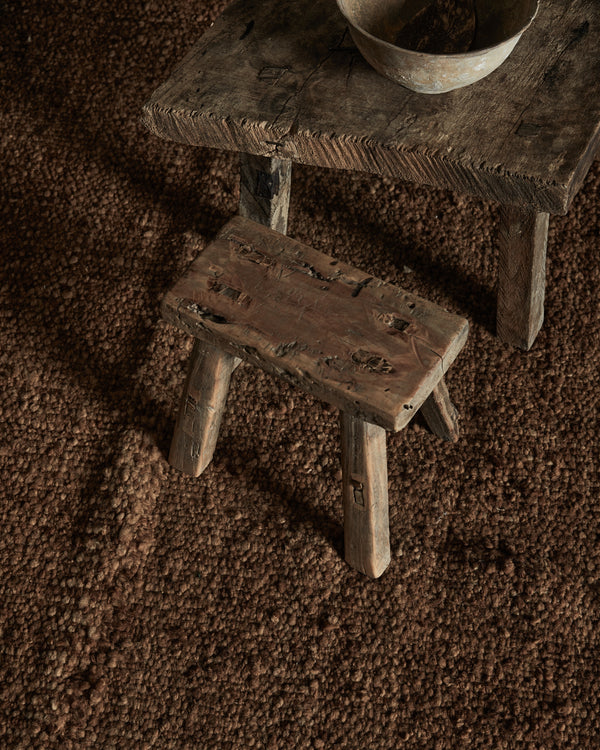 Rust Virgin Wool Rug - ISLAND LUXE